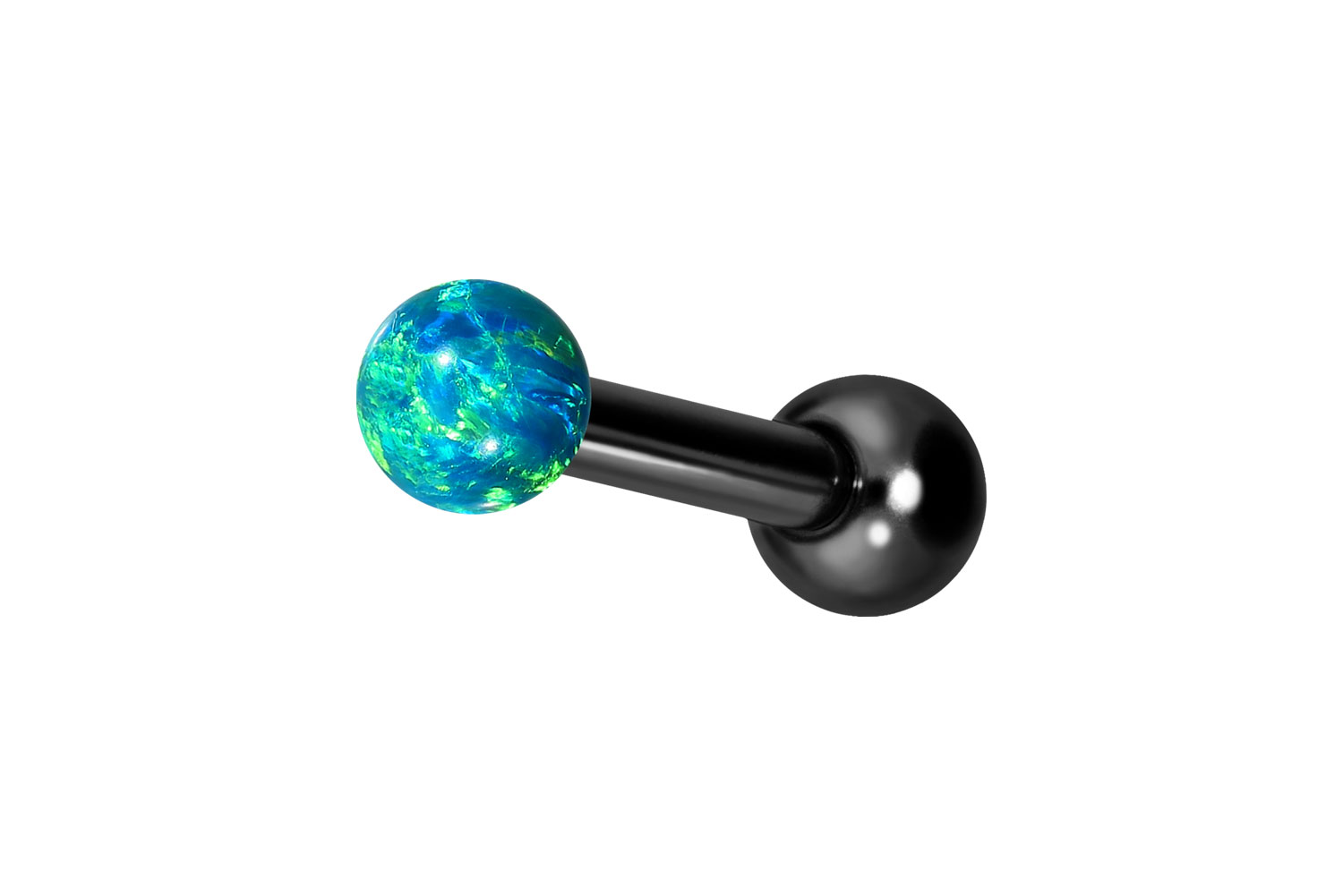 Titanum ear piercing with internal thread SYNTHETIC OPAL | PIERCINGLINE